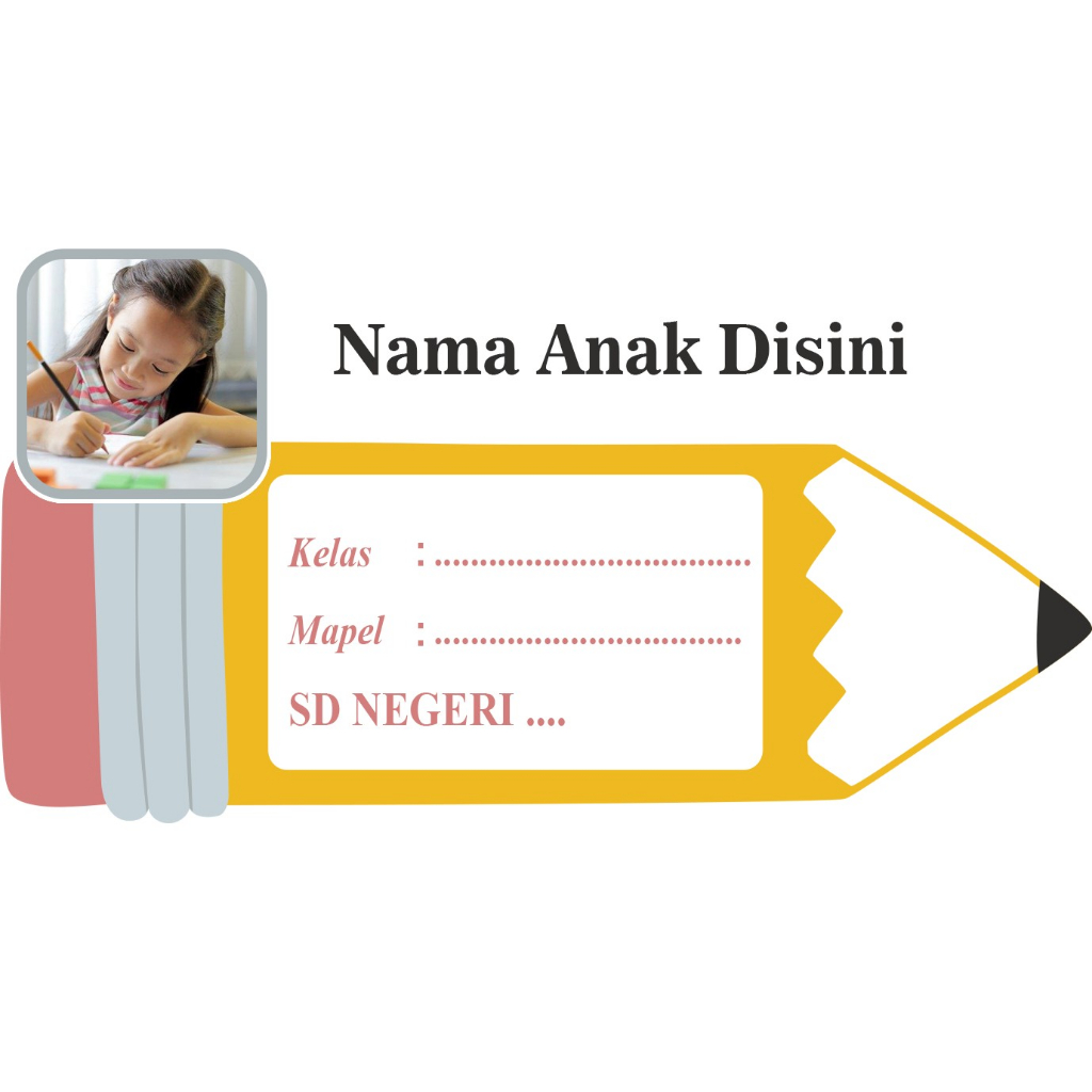 Jual Label Nama Karakter | Sticker Mapel Sekolah Custom | Bus Sekolah ...