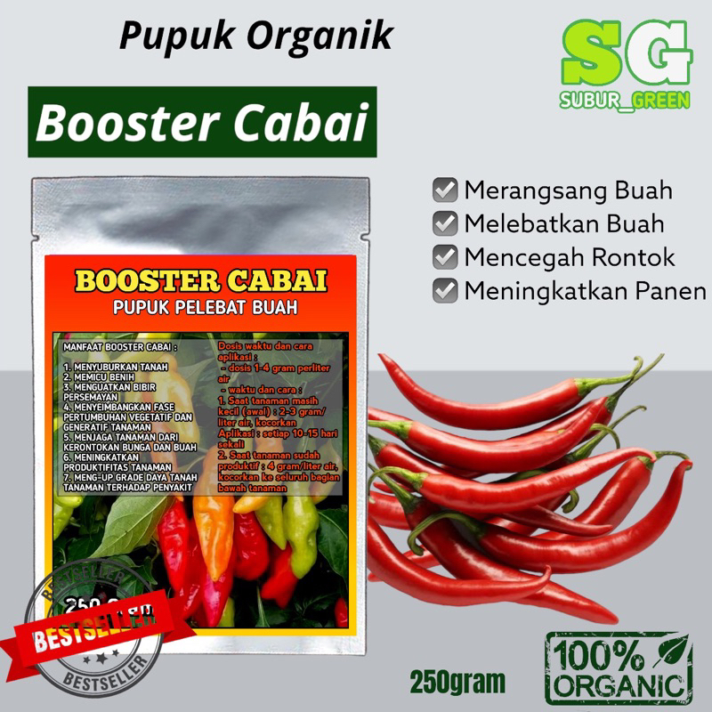 Jual pupuk booster cabai cabe | pupuk organik perangsang pelebat buah sayur BISA COD | Shopee ...