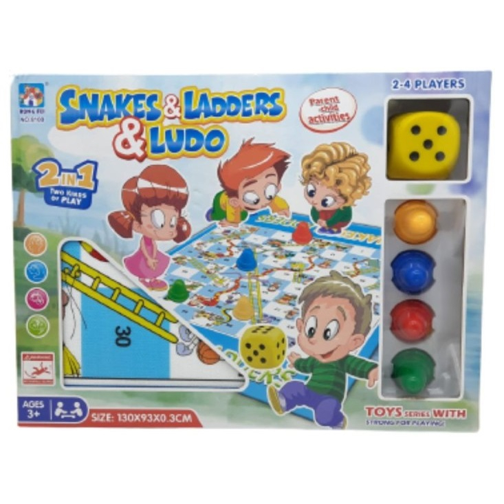 Jual Mainan Edukasi Ular Tangga Dan Ludo Karpet Snakes n Ladders 2 in 1 ...