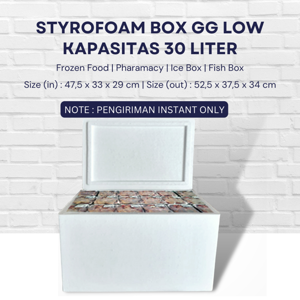Jual Styrofoam Box GG Box Ikan Kapasitas 30 Liter Sterofoam | Shopee ...
