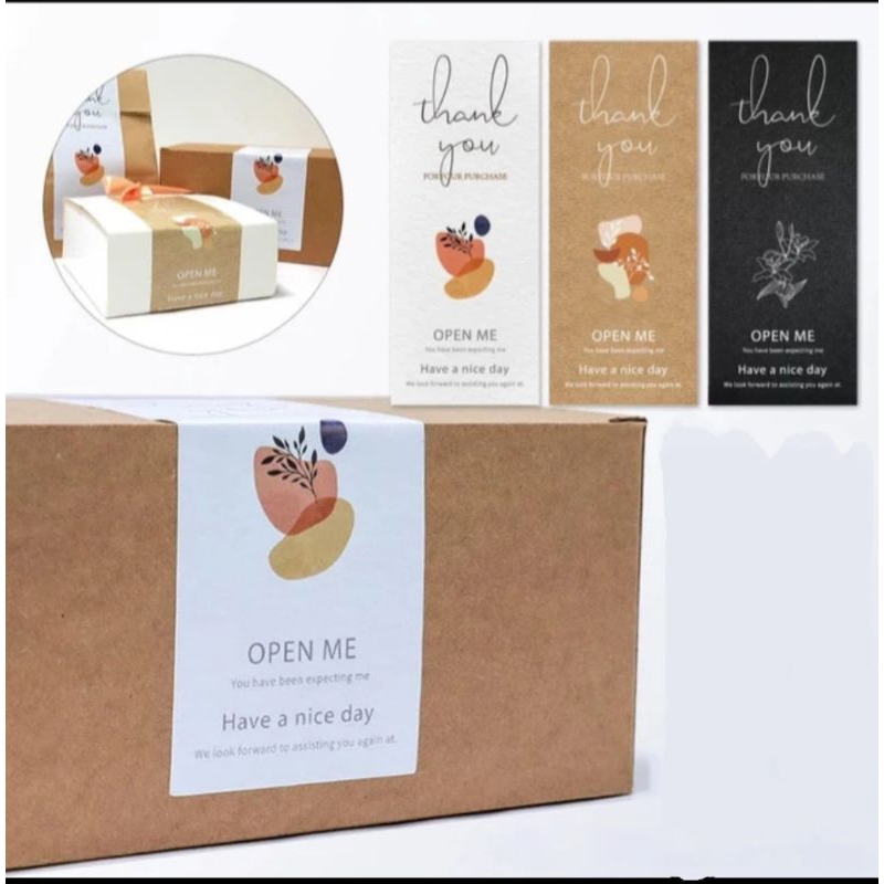 Jual 25 Pcs - Stiker Label Segel Open Me & Thank You | Shopee Indonesia