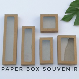 Jual Paper Box kotak Souvenir Jendela Mika Kertas Cokelat | Shopee ...