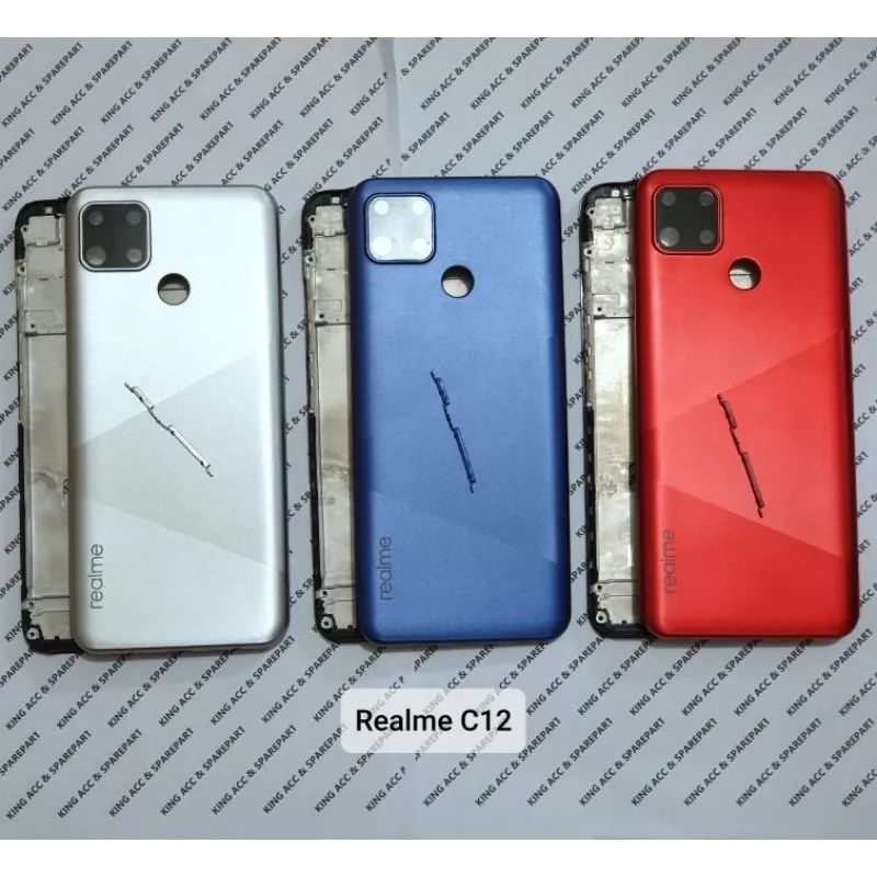Jual Casing Housing Kesing Full Set REALME C12 RMX2189 Back Door BackCover Tutup Belakang ...
