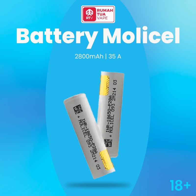 Jual BATTERY MOLICEL 18650 2800MAH 35A AUTHENTIC | Shopee Indonesia