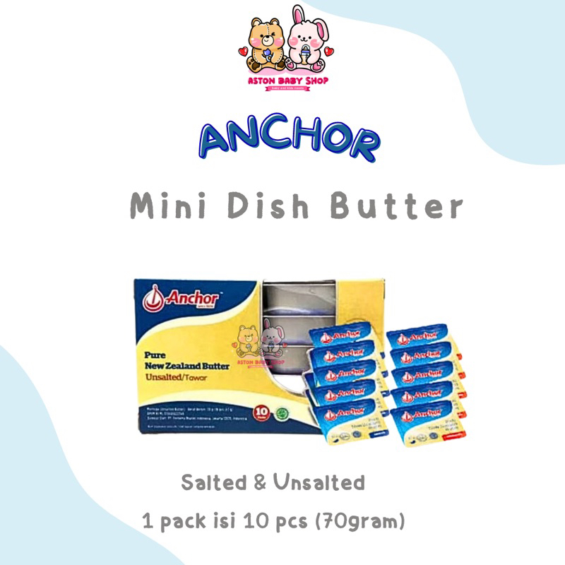 Jual Anchor Mini Dish Salted & Unsalted Butter 1 pack isi 10 pcs (70 ...