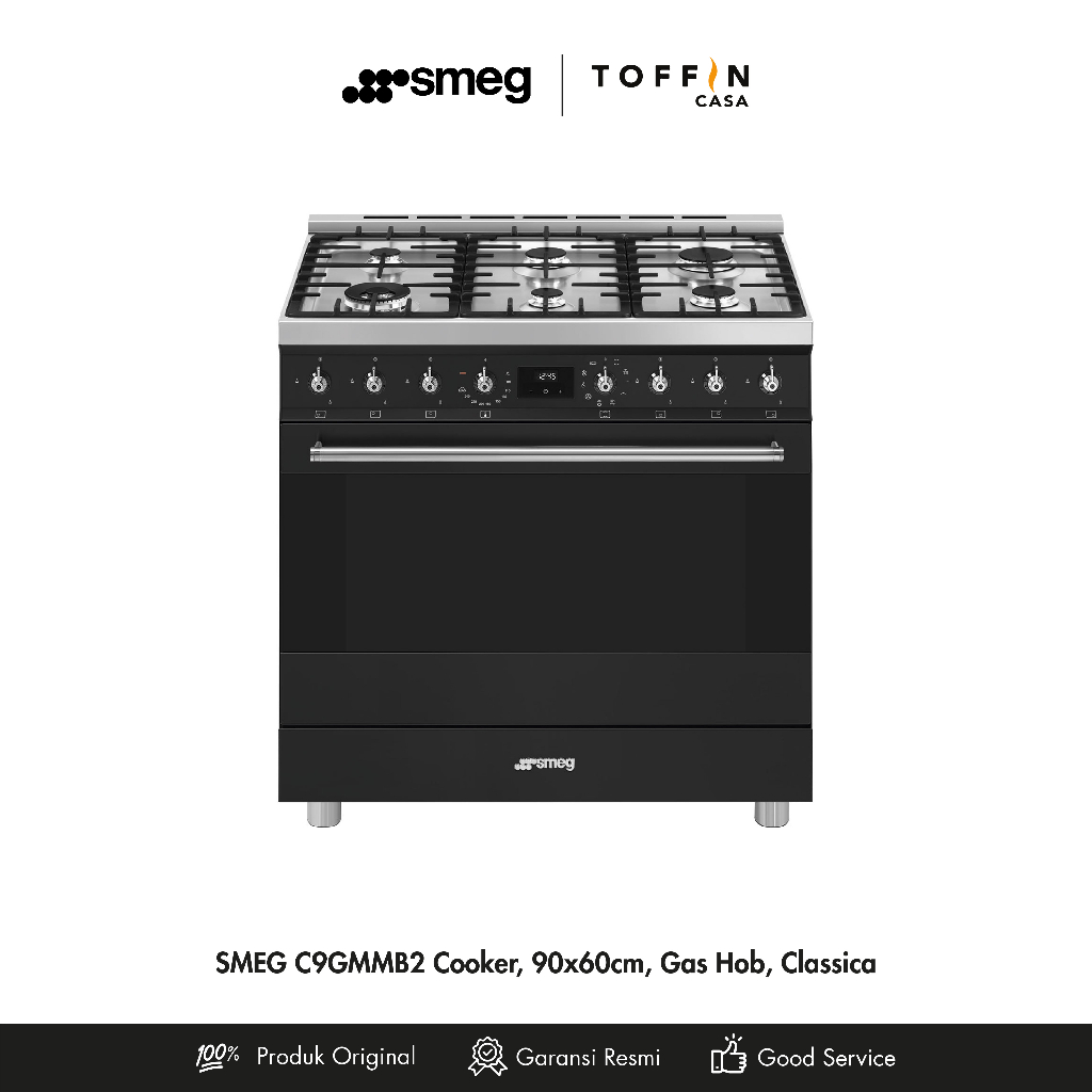 Jual SMEG Cooker, 90x60cm, Gas Hob, Classica C9GMMB2 | Shopee Indonesia
