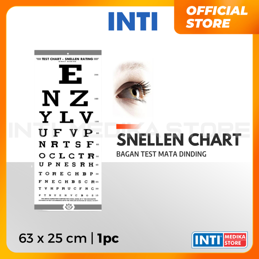 Jual INTI - Snellen Chart Test Card | Bagan Test Ketajaman Mata ...