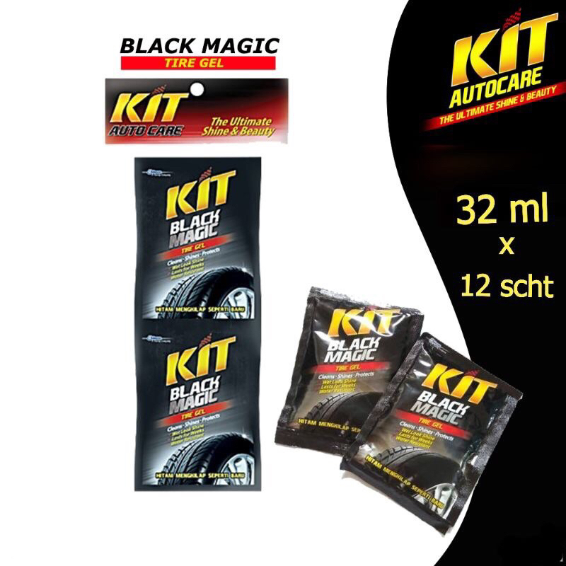 Jual KIT Black Magic Tire Gel Renceng 32ml x 12sachet | Shopee Indonesia
