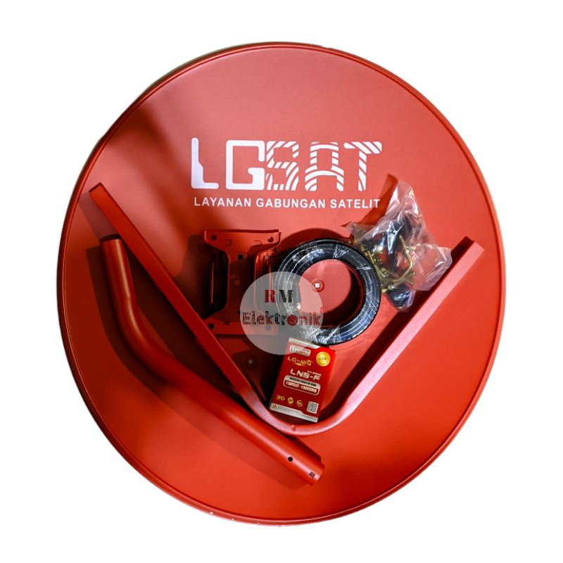 Jual antena parabola kuband lgsat 60cm (paket kabel dan lnb lgsat ...