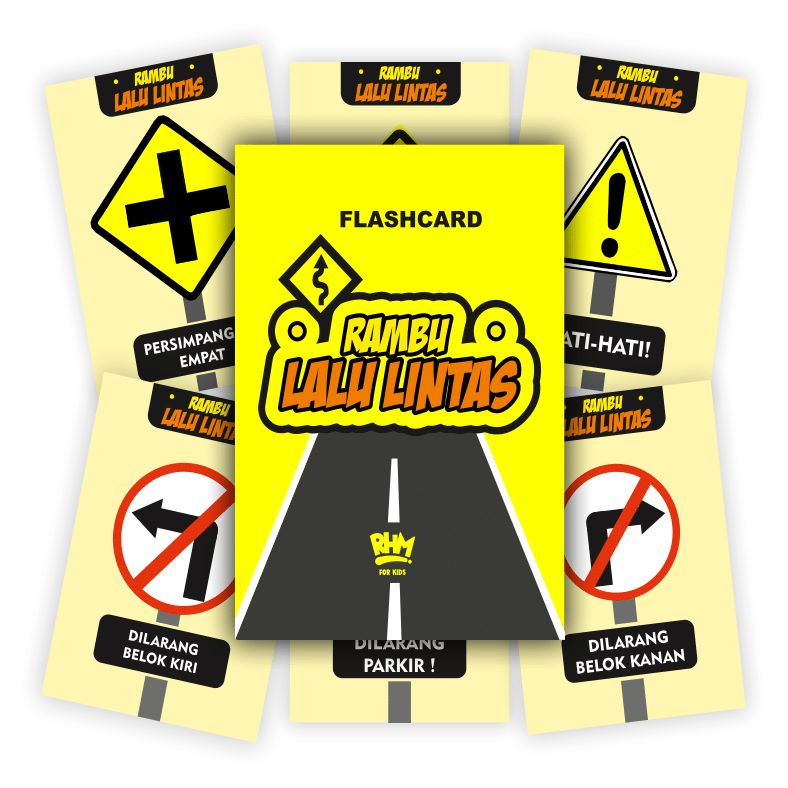 Jual Flash Card Mainan Edukasi Kartu Pintar Rambu Rambu Lalu