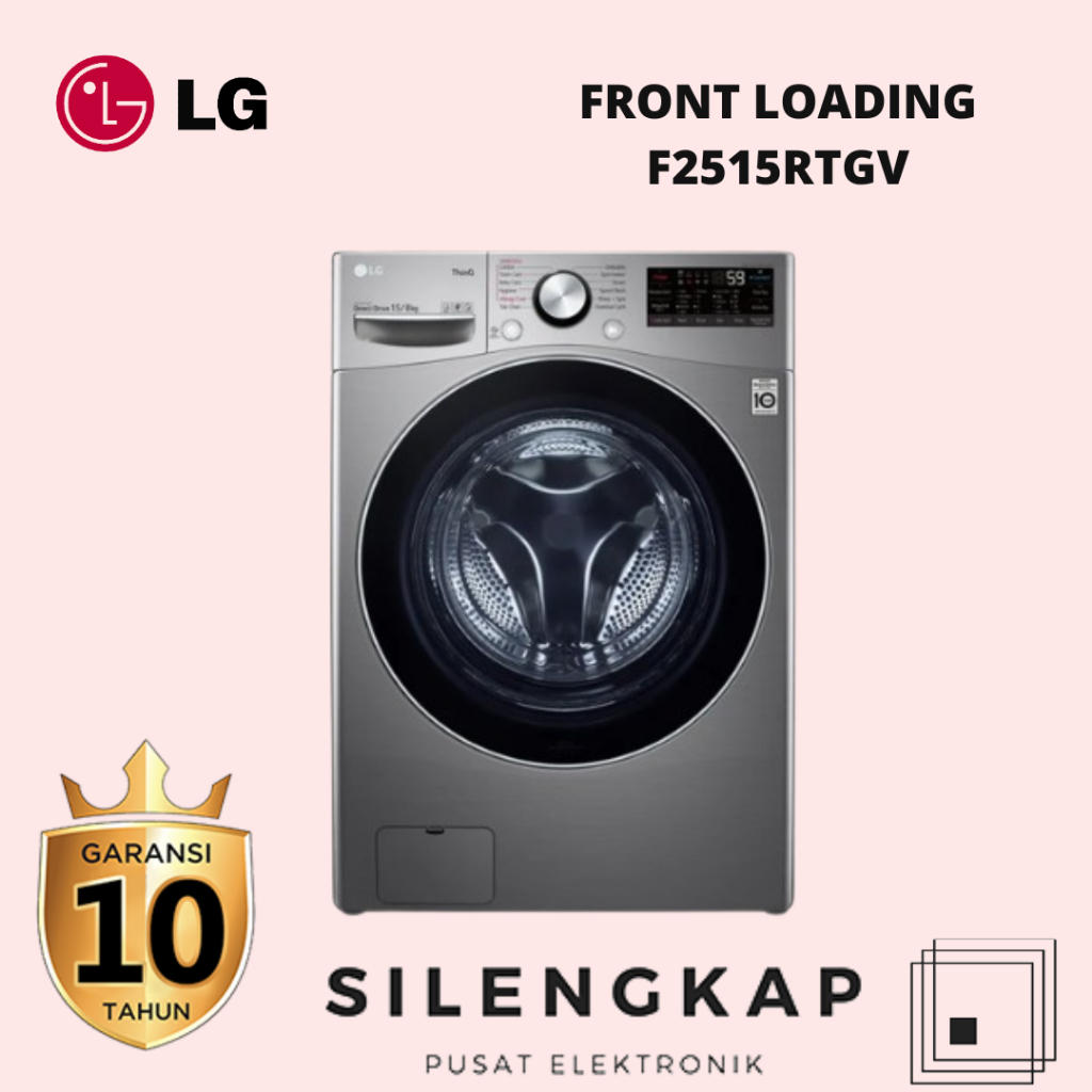 Jual Mesin cuci LG Front loading with Dryer 15kg F2515RTGV / F 2515 ...
