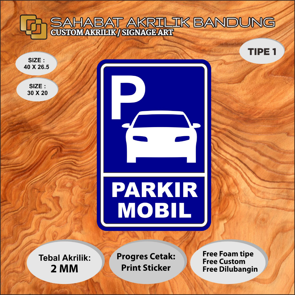 Jual AKRILIK SIGN PARKIR MOBIL TIPE 1 | Shopee Indonesia