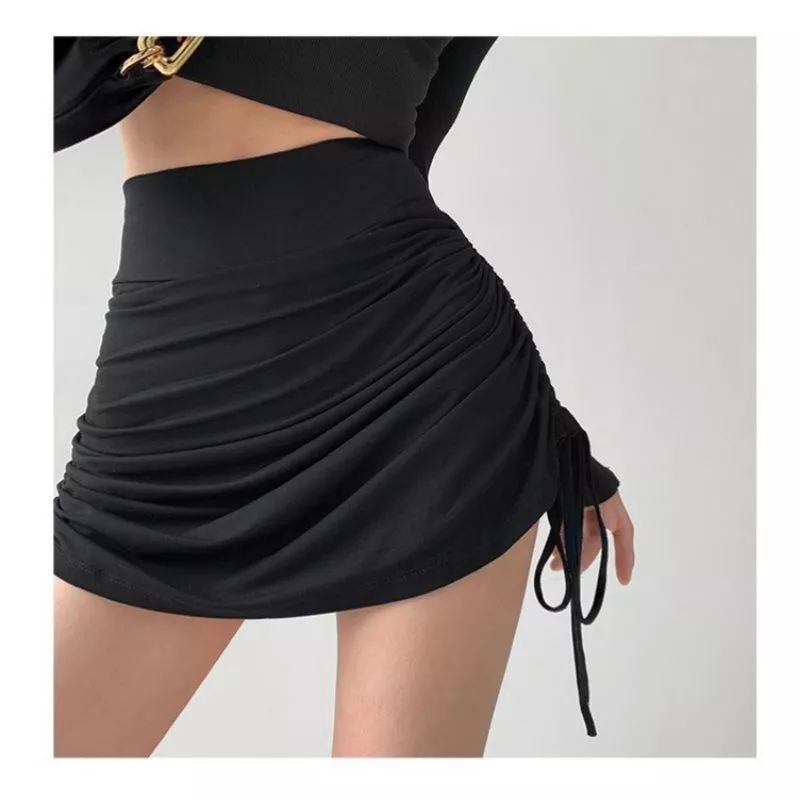 Jual Rok pendek korea wanita model serutan paha - Rok mini pendek ...