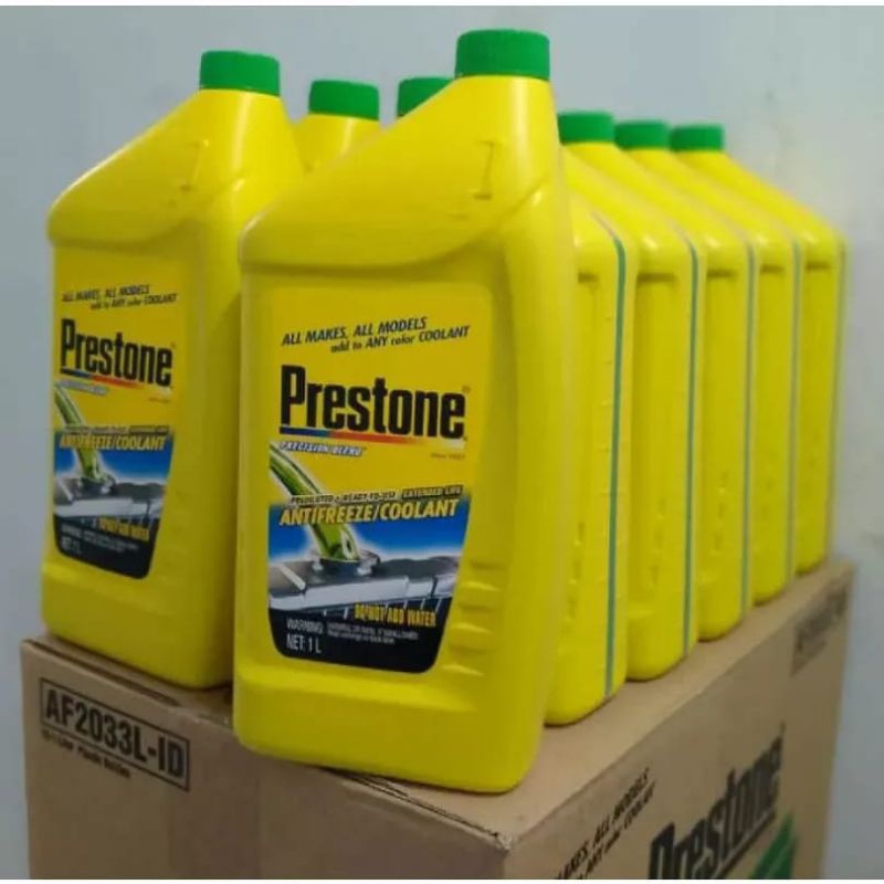Jual Air Radiator Coolant Prestone Anti Freeze Hijau 1 Liter | Shopee ...