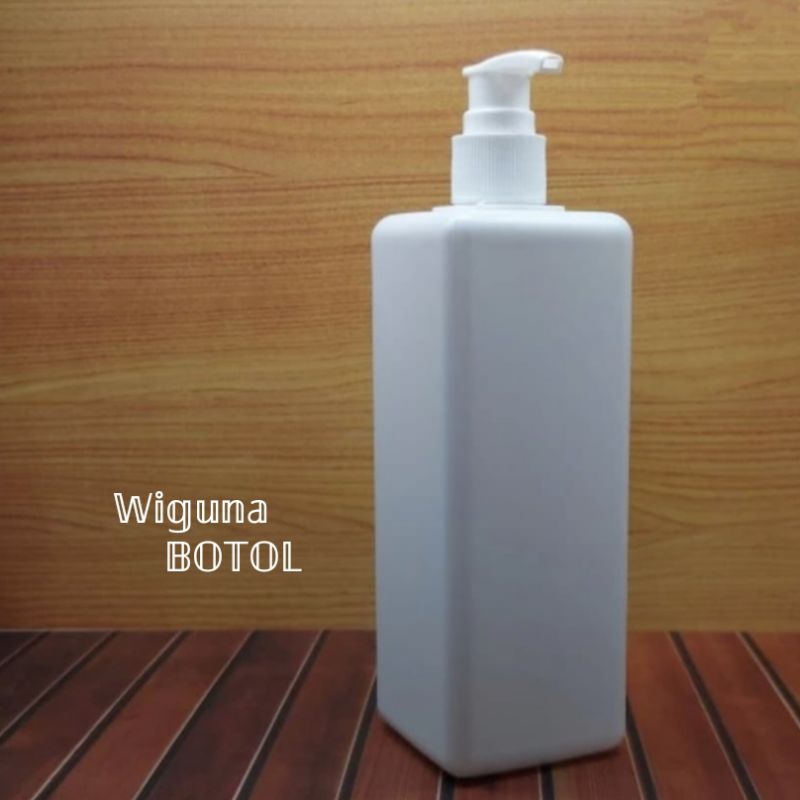 Jual Botol Pump 500ml Kotak HDPE / Botol HDPE 500ml Kotak Pump Lotion | Shopee Indonesia