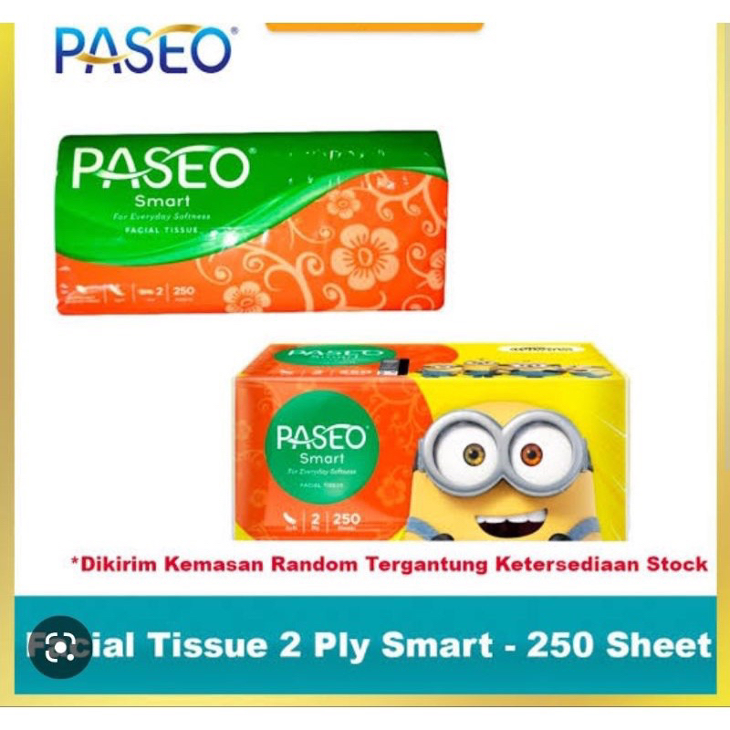 Jual Tisue PASEO facial tissue 250 sheets 2 Ply tisu paseo | Shopee ...