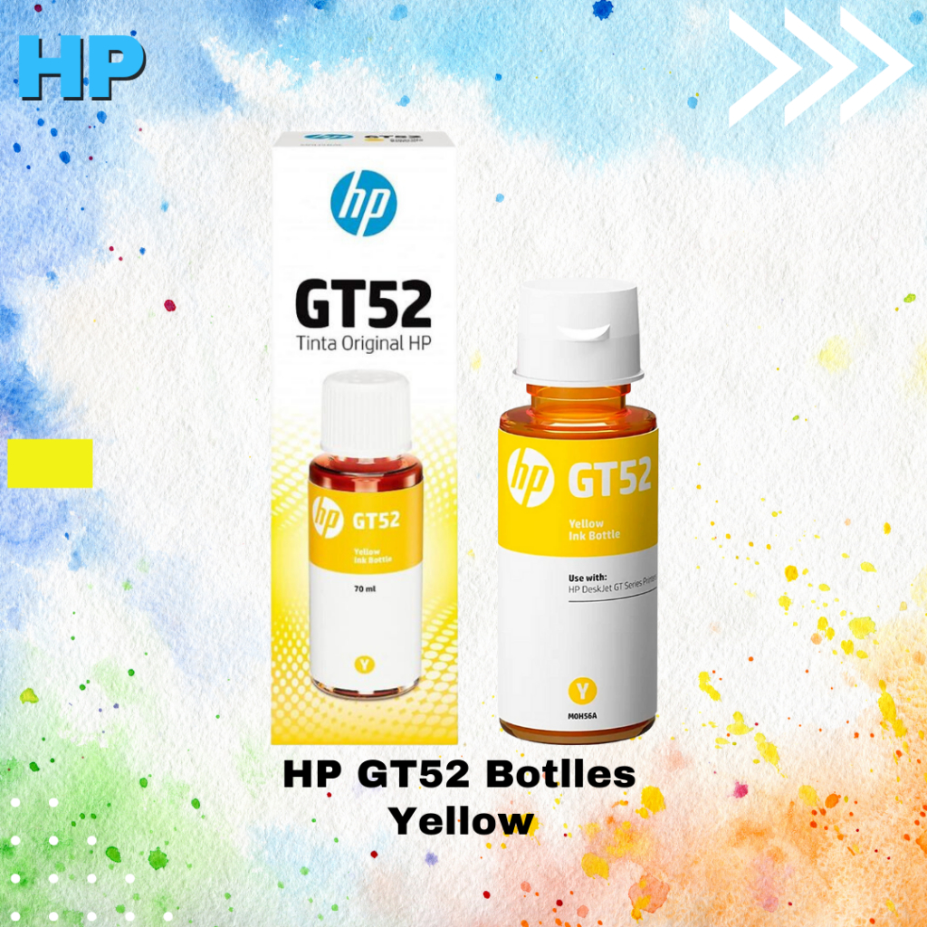 Jual Tinta Printer HP GT52 Yellow Kuning Ink 100% Original All in One ...