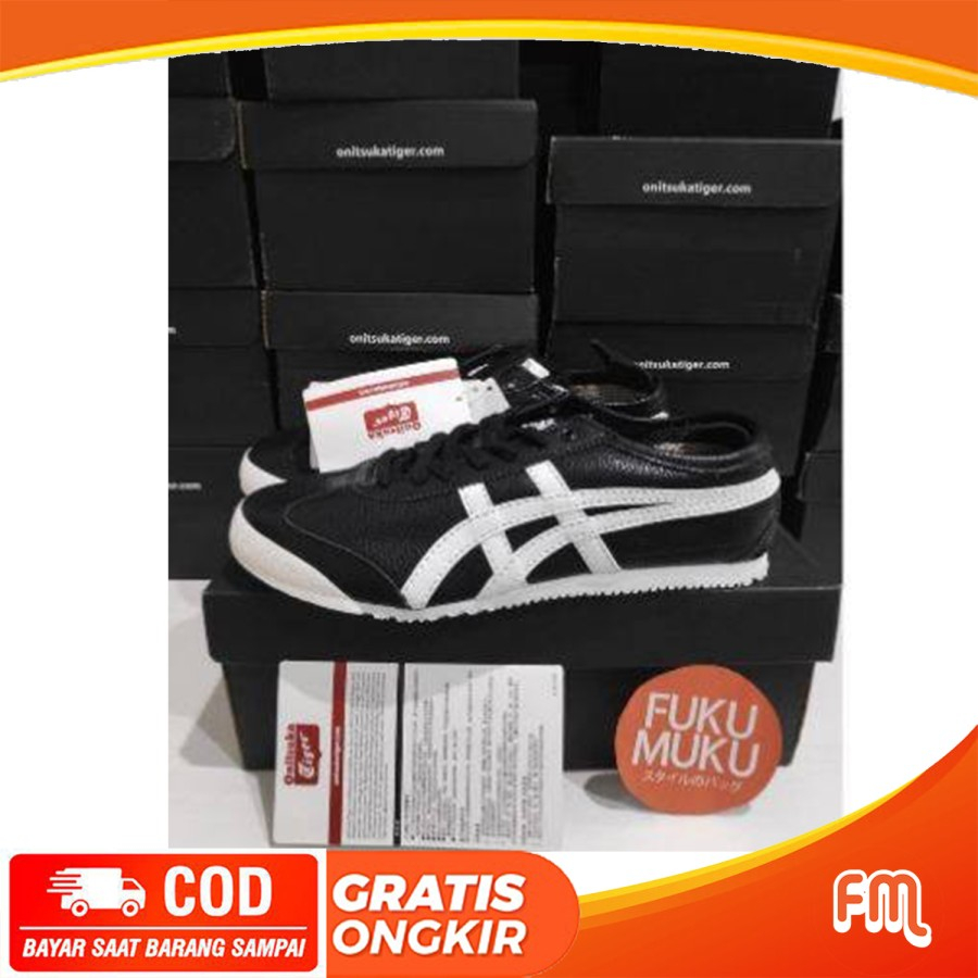 Jual Sepatu Onitsuka Mexico 66 Indo Black White Leather BNIB / Sneakers ...