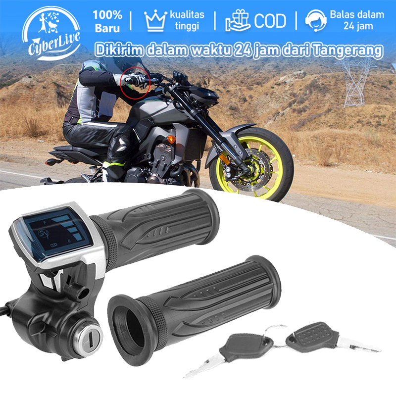 Jual 24/36/48v Handle Gas Sepeda Listrik Dengan LCD Display Indicator ...