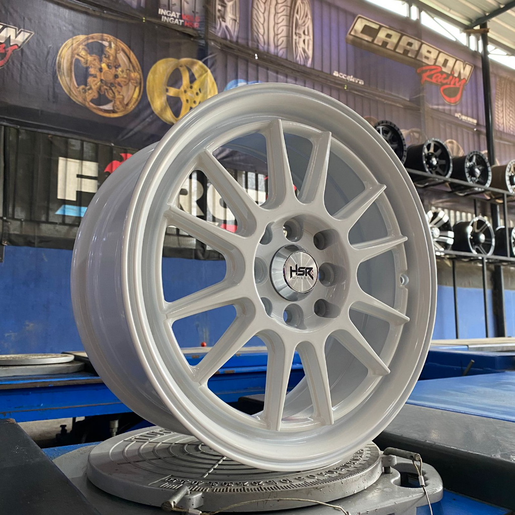 Jual Velg Mobil R15 Hsr Ende Ring 15 Lebar 65 Pcd 4x100 4x114,3 Et42 White | Shopee Indonesia