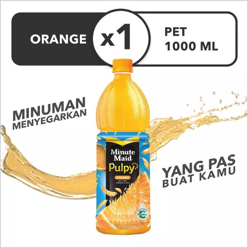 Jual Minute Maid Pulpy Orange 1L | Shopee Indonesia