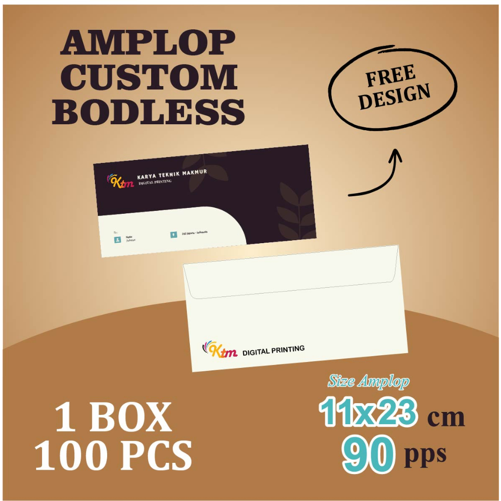 Jual AMPLOP CUSTOM FULL COLOR BODLESS | Shopee Indonesia