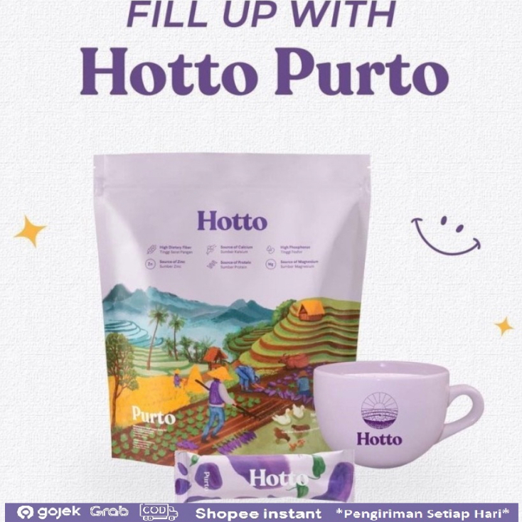Jual 1 POUCH Hotto Purto Multigrain With Purple Potato isi 16 Sachet ...