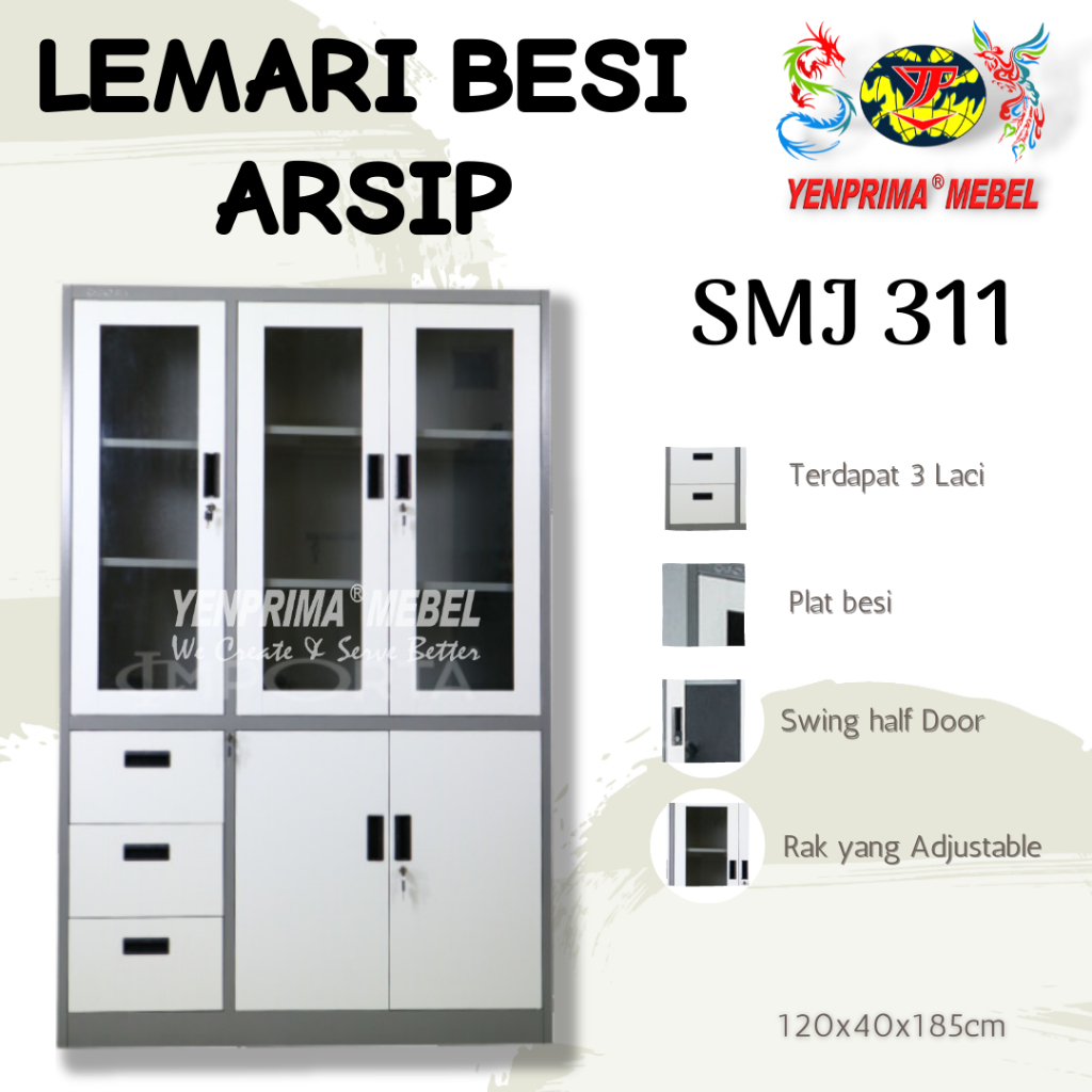 Jual Lemari Arsip Besi Smf 311 / Lemari Dokumen / Lemari Arsip / Office ...