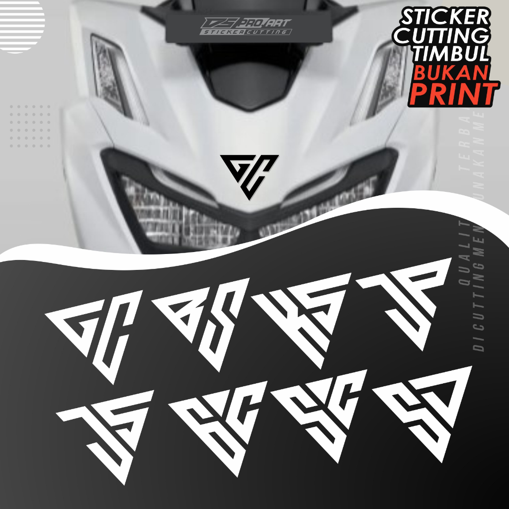 Jual Stiker GC BS Logo segitiga bisa custom | Shopee Indonesia