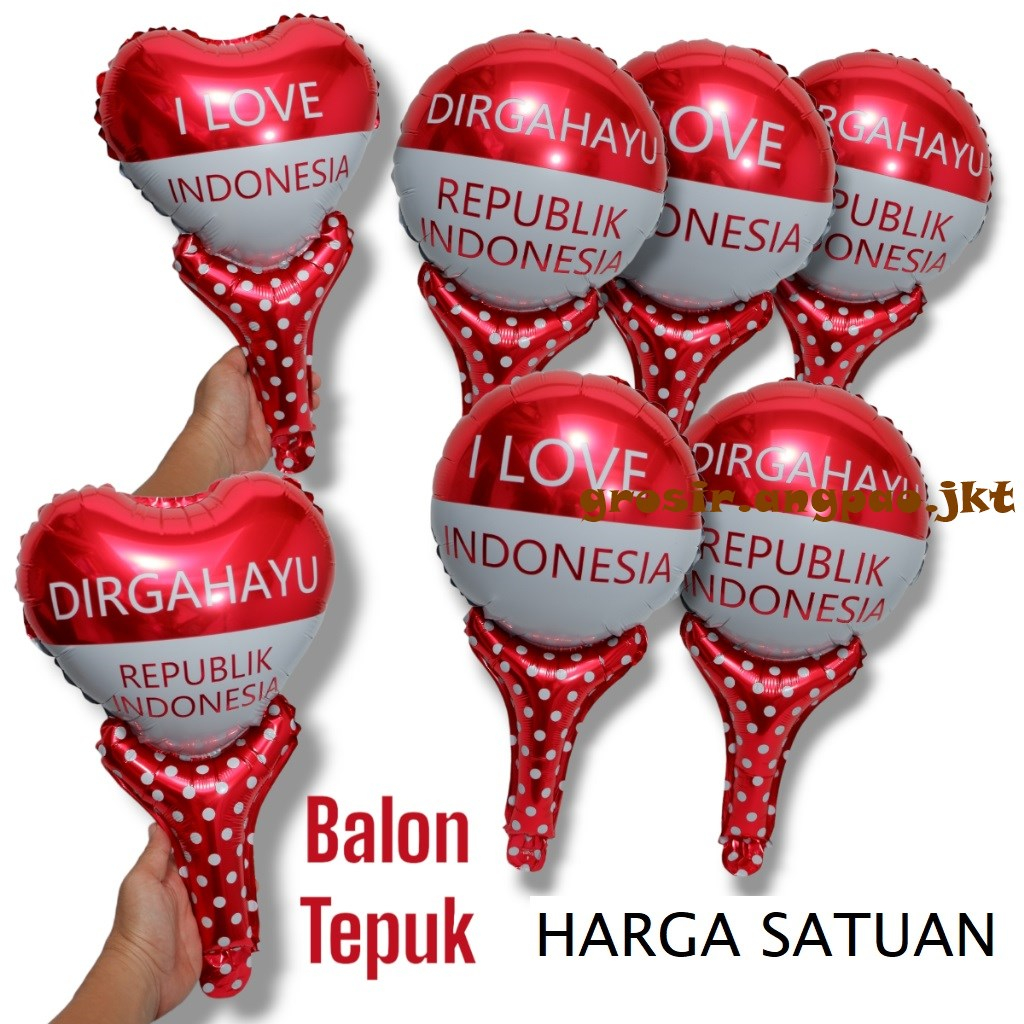 Jual Balon PENTUNGAN Foil HUT RI - Balon Tepuk Pentungan Dirgahayu ...