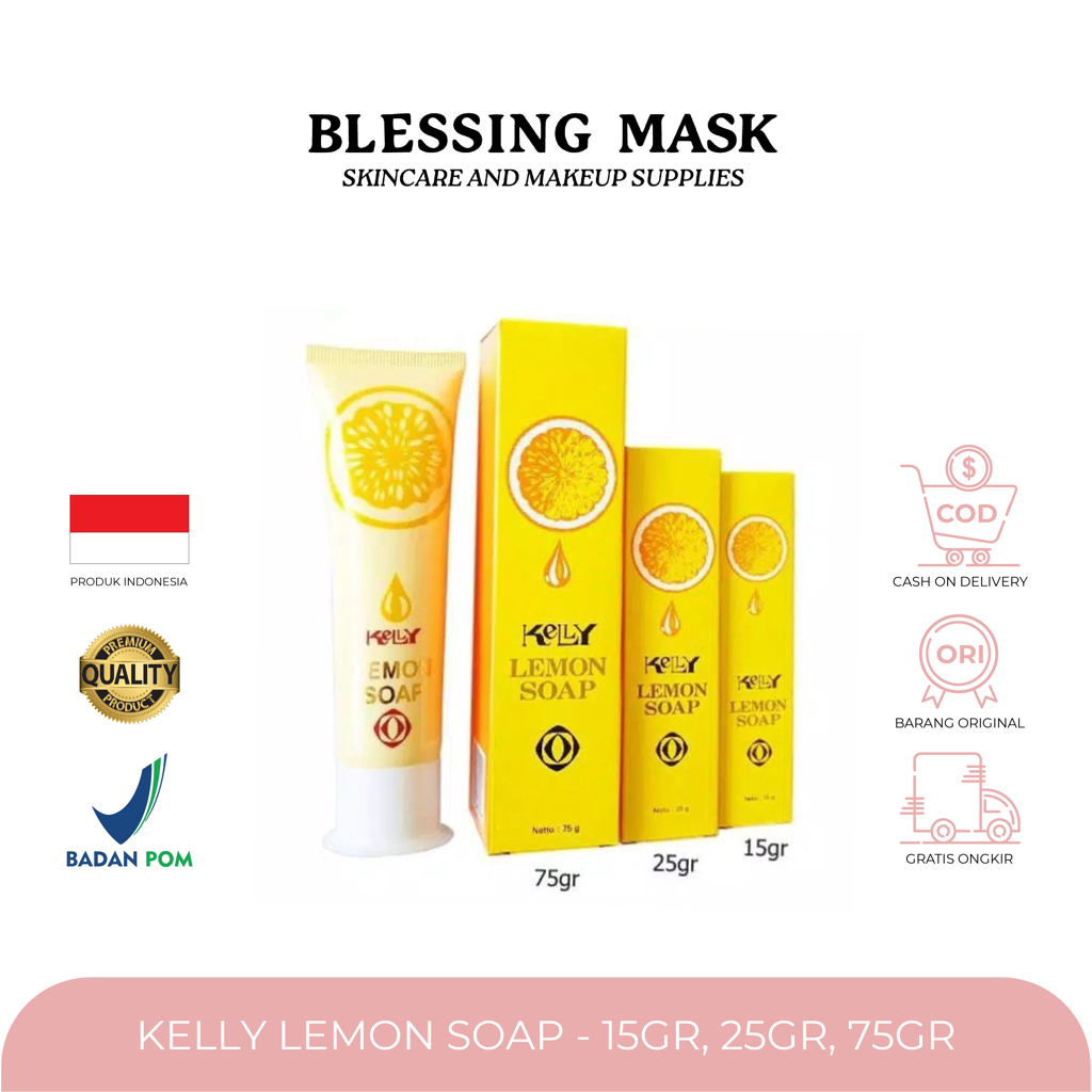 Jual Kelly Lemon Soap 15gr - 25gr - 75gr | Sabun Cuci Muka Kelly | Face ...