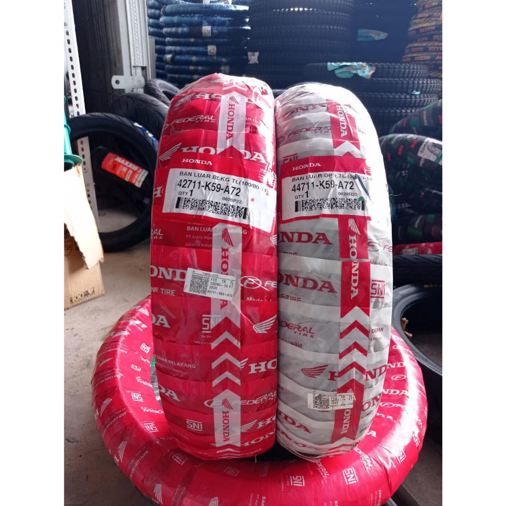 Jual Sepasang AHM Ban Motor PCX Ring 14 Uk 90/80-14 & 100/80-14 ...