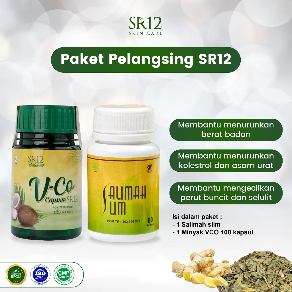 Jual Paket Pelangsing SR12 Herbal - Salimah Slim Suplemen Pelangsing ...
