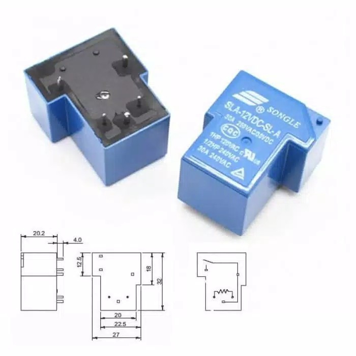 Jual A421 Relay PCB Songle DC 12V 5 Pin 5 Kaki 12VDC SL-A KODOK ...