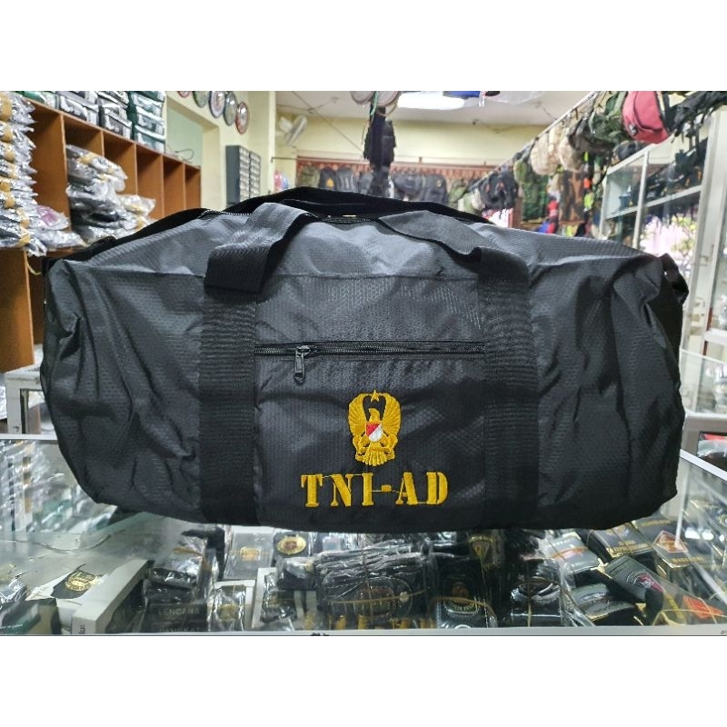 Jual Tas Guling TNI AD Hitam | Tas Duffel besar | Tas baju ukuran besar ...