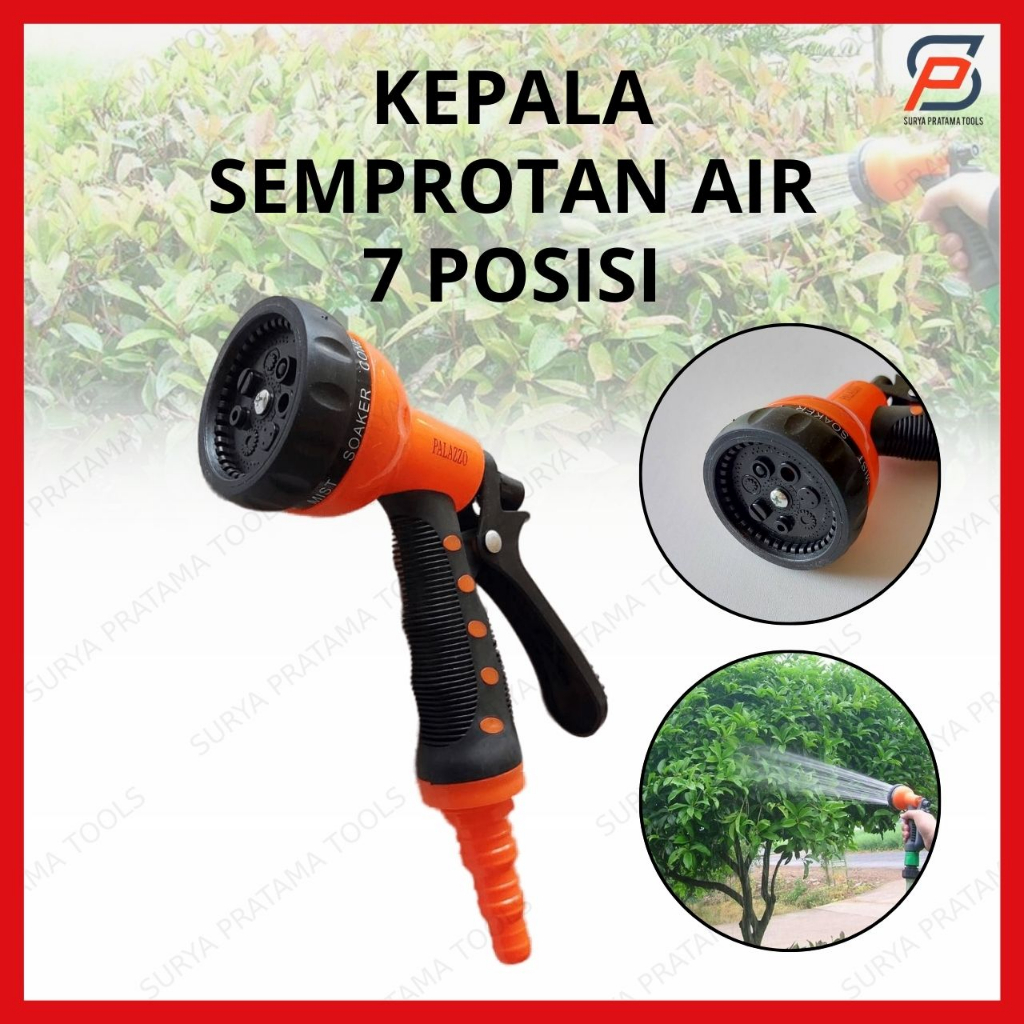 Jual Semprotan Air Hose Nozzle 7 Posisi Palazzo Semprot Taman Tanaman ...
