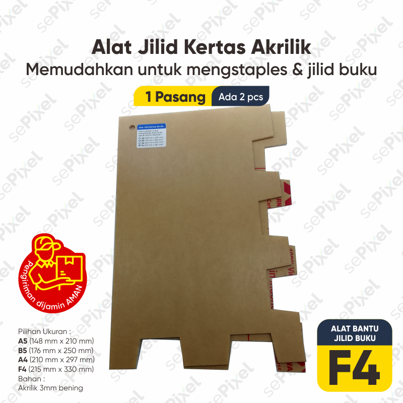 Jual Alat Jilid Kertas Akrilik memudahkan jilid buku F4 A4 B5 A5 ...
