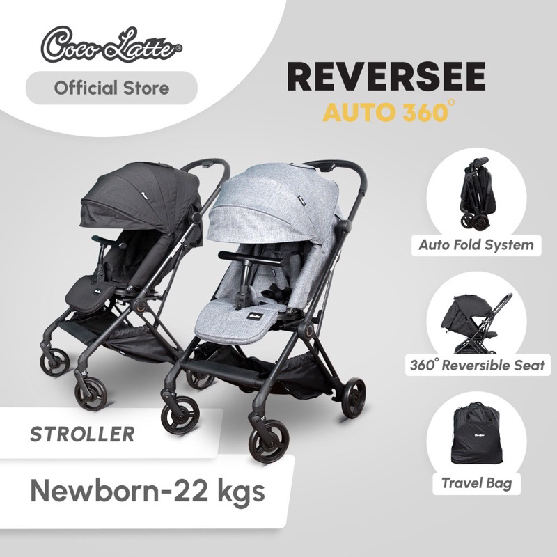 Jual COCOLATTE STROLLER REVERSEE AUTO 360 | Shopee Indonesia