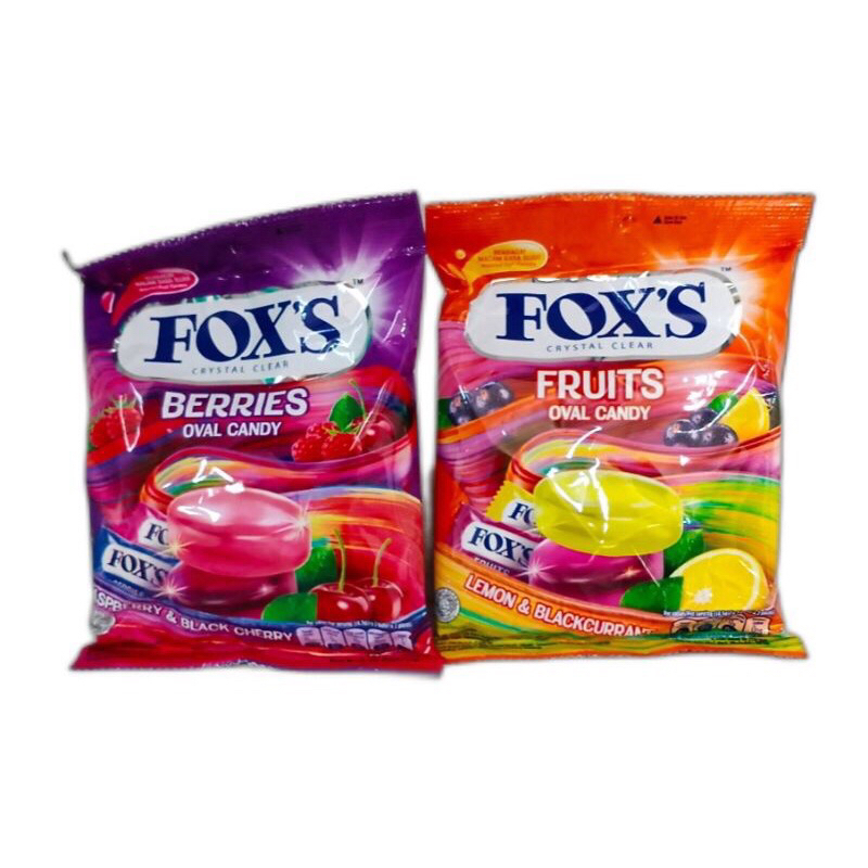 Jual Permen Foxs 1 Bag isi 50pcs 125gr Fox’s Berries & Fruits Oval ...