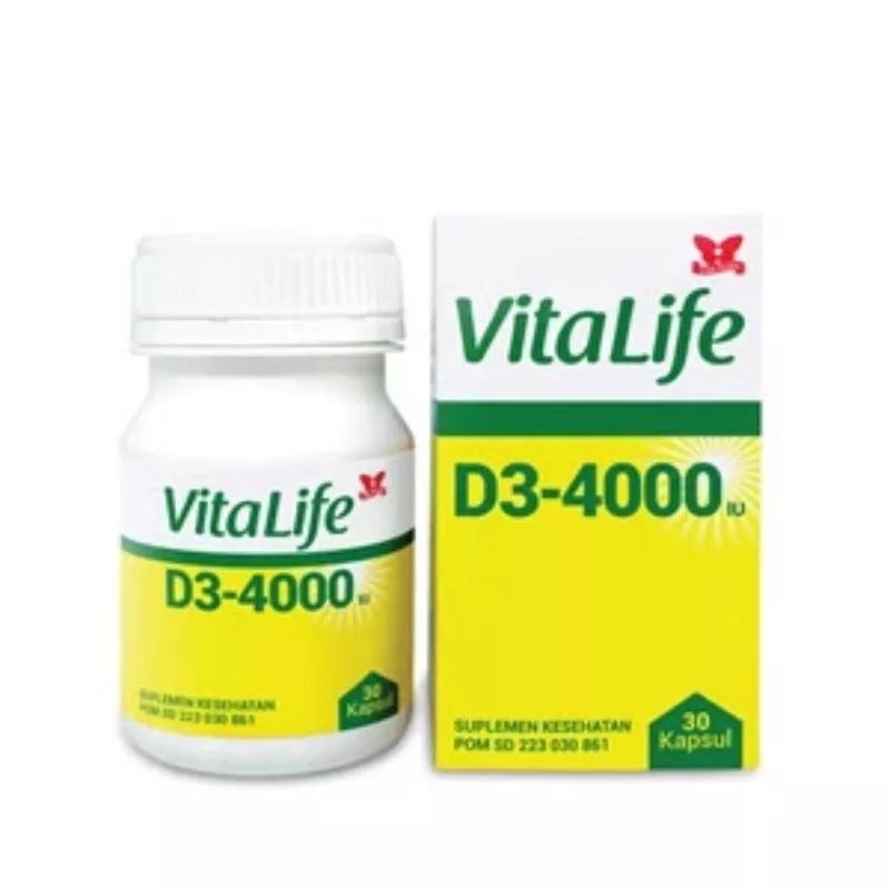 Jual Vitalife Vitamin D3 4000 IU 30 Kapsul/Kaplet - Vitalife D3 4000 ...