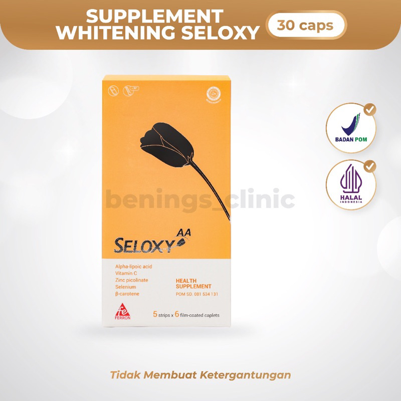 Jual Bening's Whitening Supplement White Optime (SELOXY)Benings Clinic ...