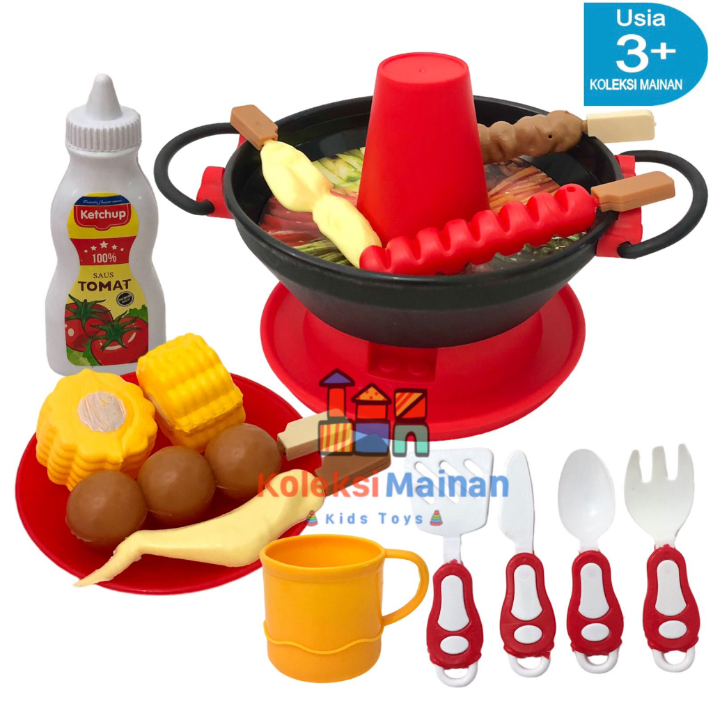 Jual Mainan anak masak masakan set YK69 hidangan hot pot sate satean ...