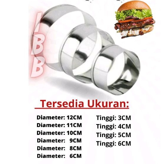 Jual RING BURGER / RING ROTI / RING CUTTER BERBAGAI UKURAN | Shopee ...