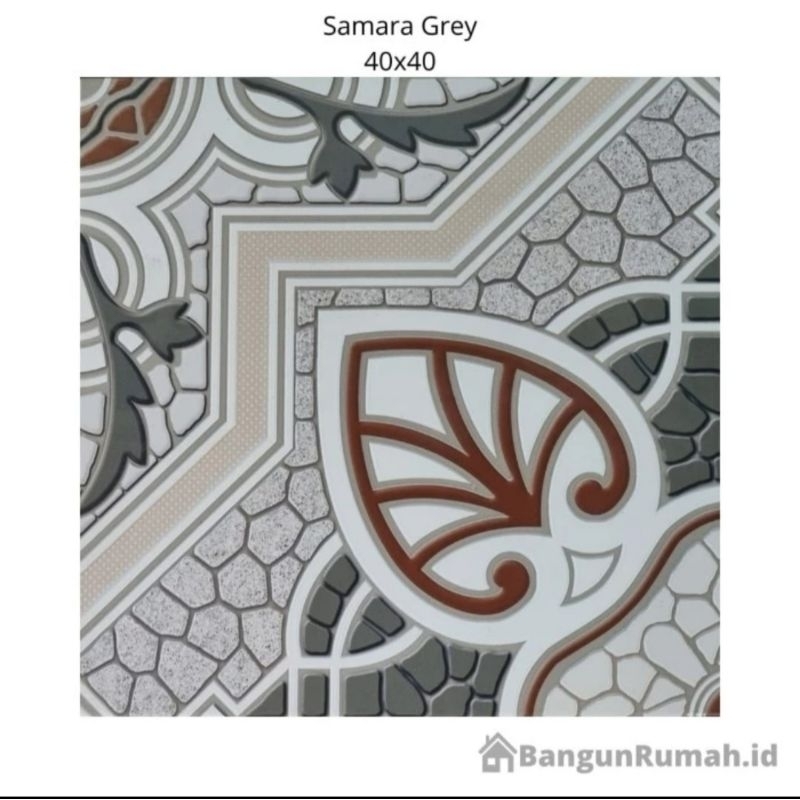 Jual Keramik Lantai Glossy Kita Tile Samara Grey 40x40 | Shopee Indonesia