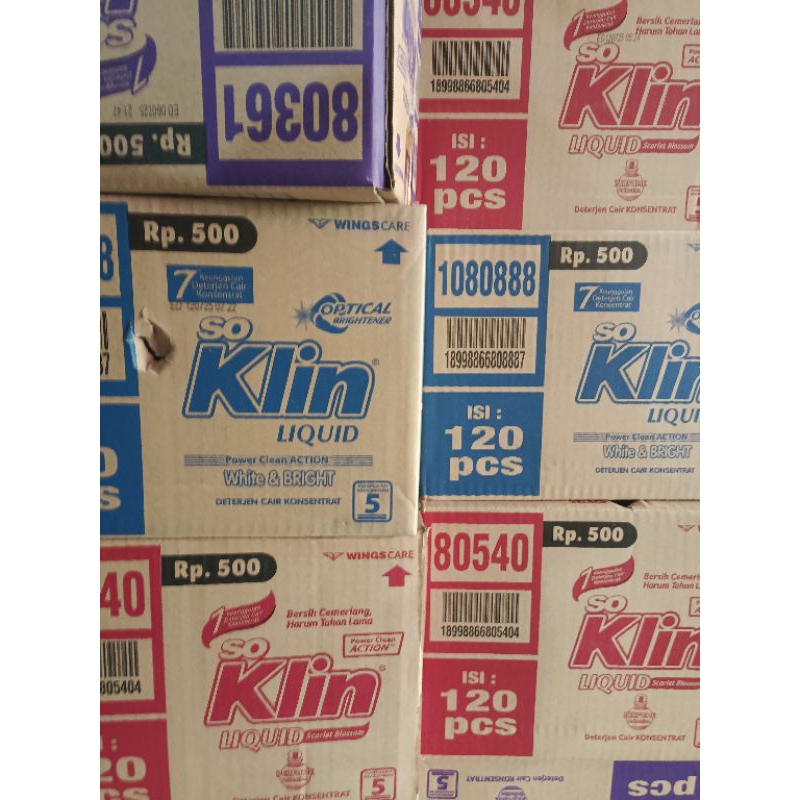 Jual SO KLIN LIQUID Kemasan Rp. 500 (1 Dus isi 10 Renceng/120 Sachet ...