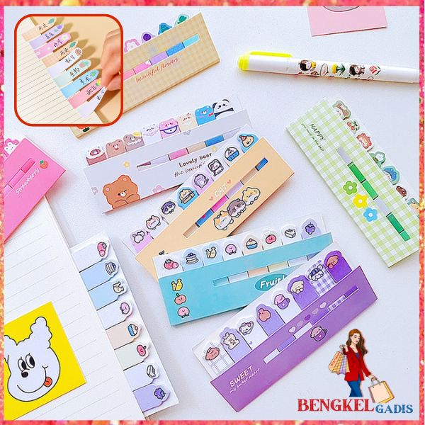 Jual BG Sticky Notes Karakter 8IN1 Tempelan Kertas Catatan 120 Lembar ...