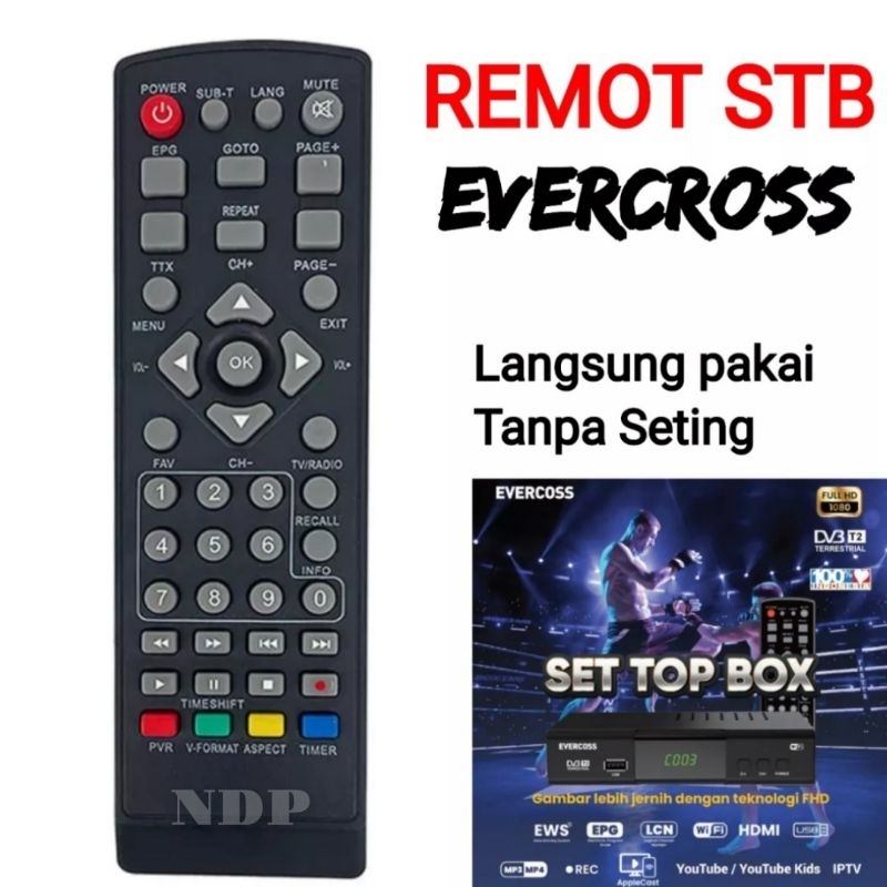 Jual REMOT UTK STB EVERCROSS | Shopee Indonesia