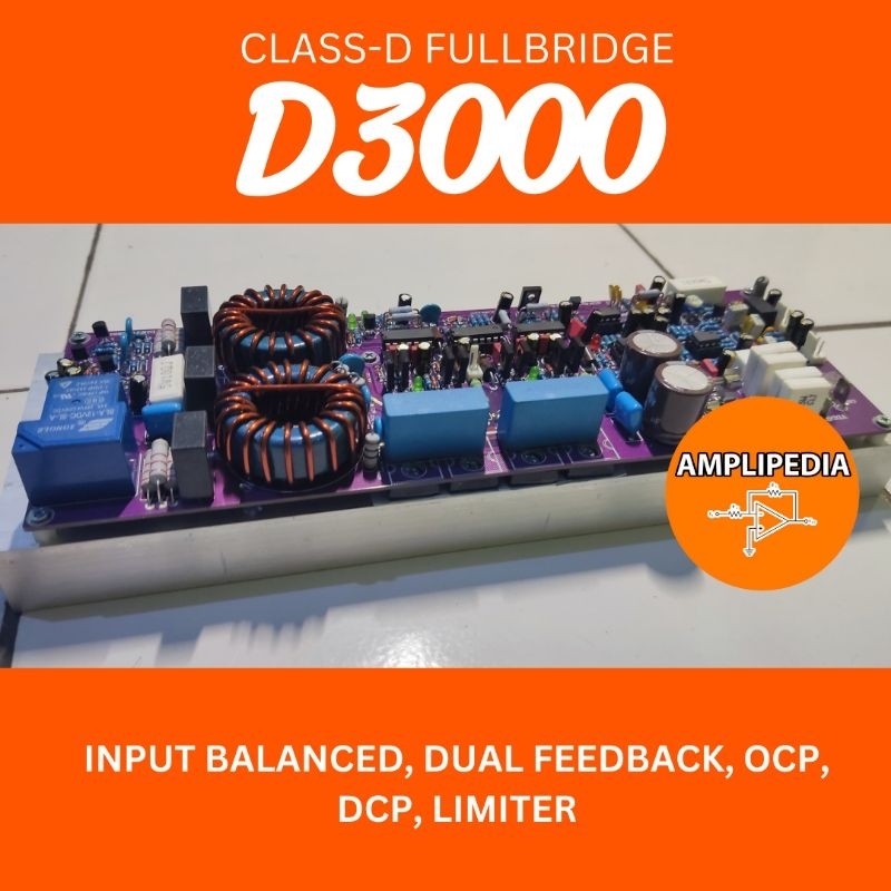 Jual Class-D Amplifier D3000 Fullbridge 3000watt Full fitur | Shopee ...