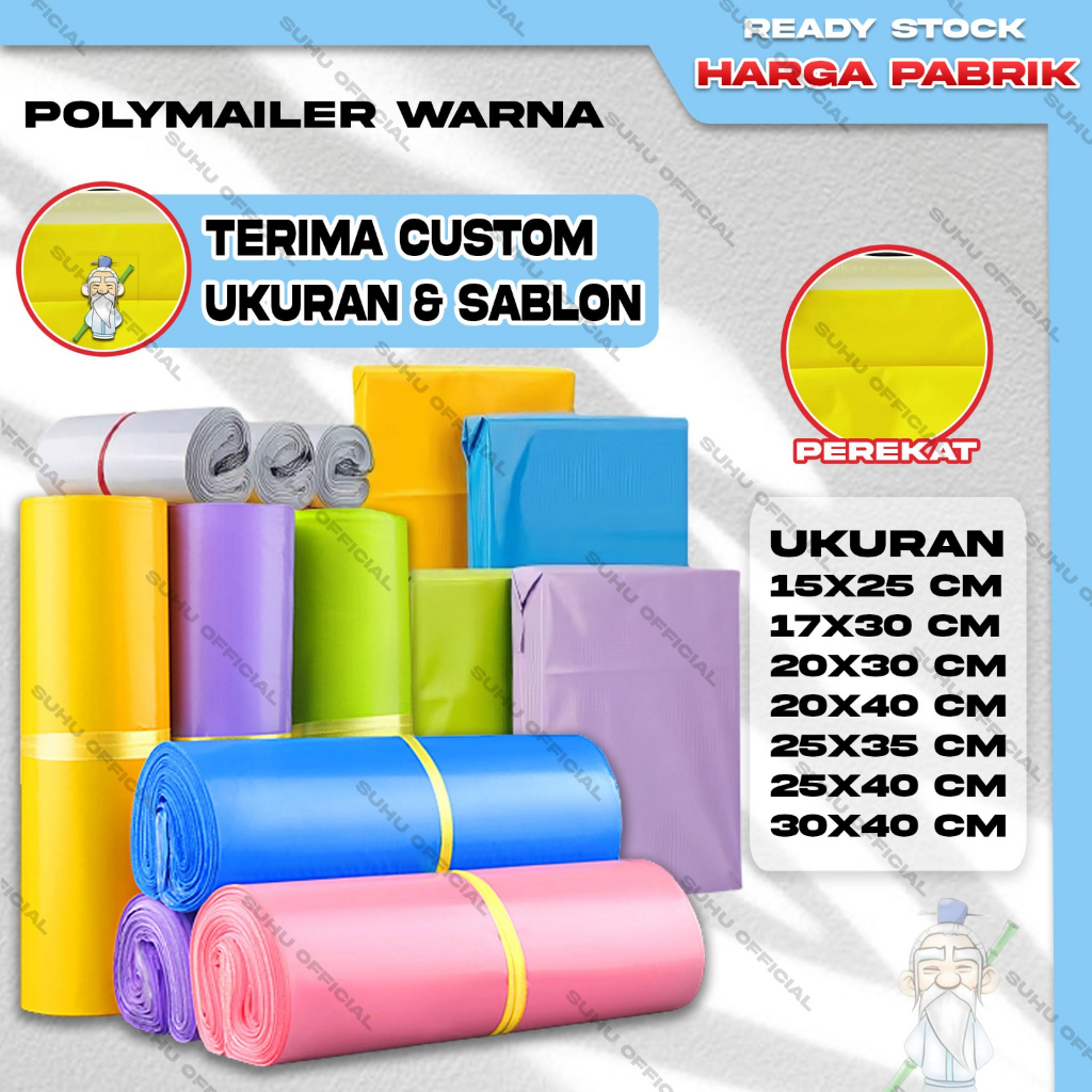 Jual Plastik Packing Baju Kantong POLYMAILER Olshop isi 100 Lembar ...