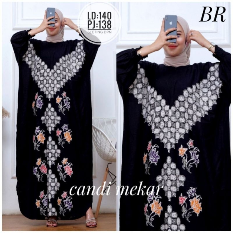 Jual Aktsara Batik - Kaftan Wanita Kaftan Dress Modern Hijab Kaftan Cap ...